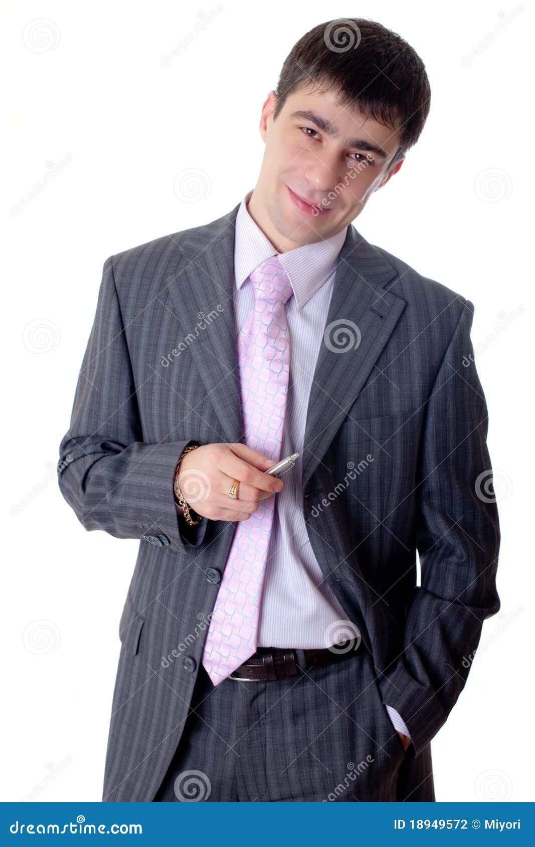 The Man in Suit with the Pen in Hands Stock Photo - Image of business ...
