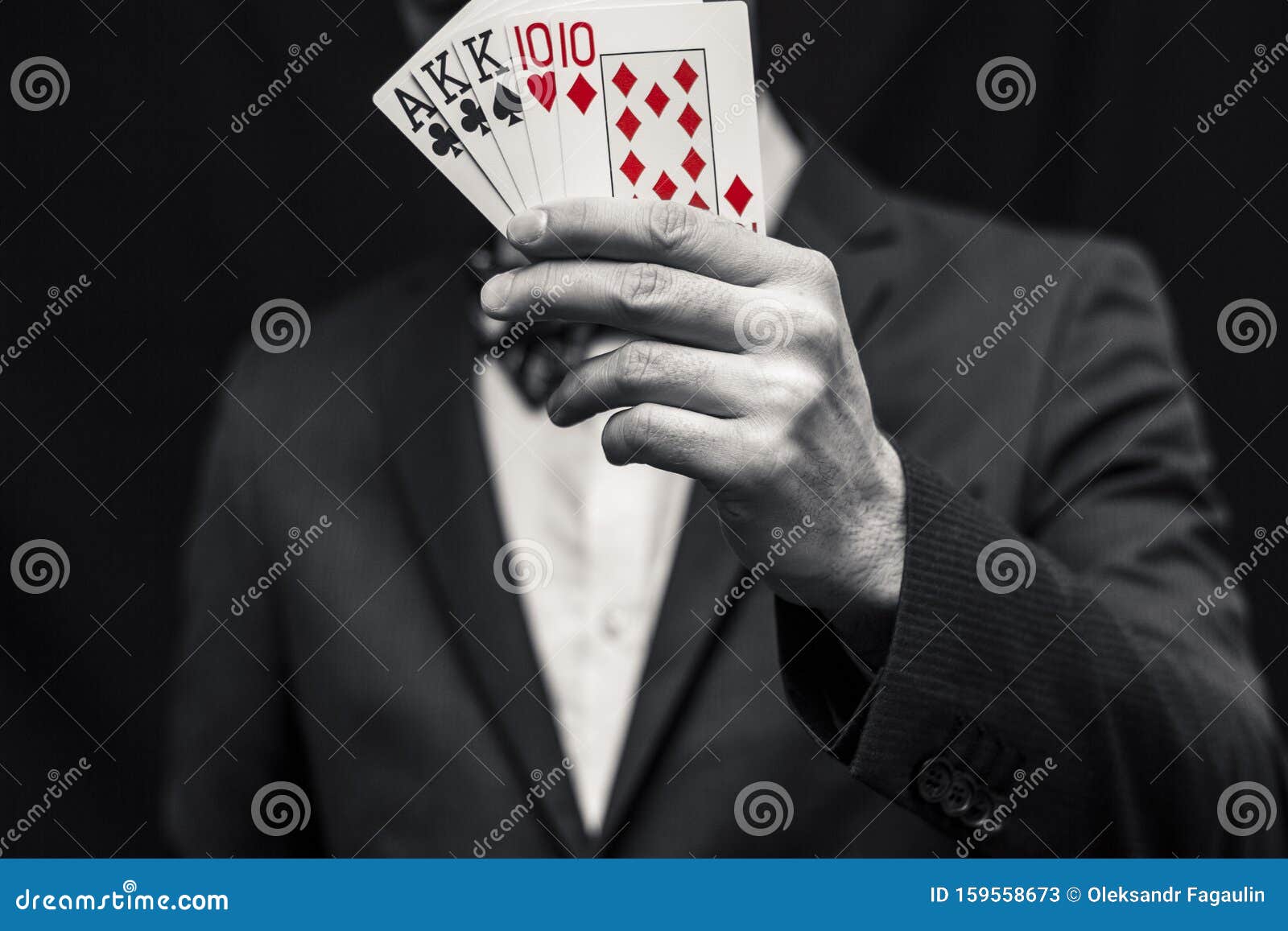 Man with playing cards stock image. Image of leisure - 159558673