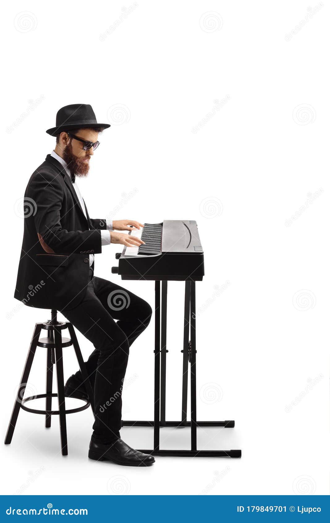Man in a Suit Playing Keyboards Stock Image - Image of lifestyle, jazz ...