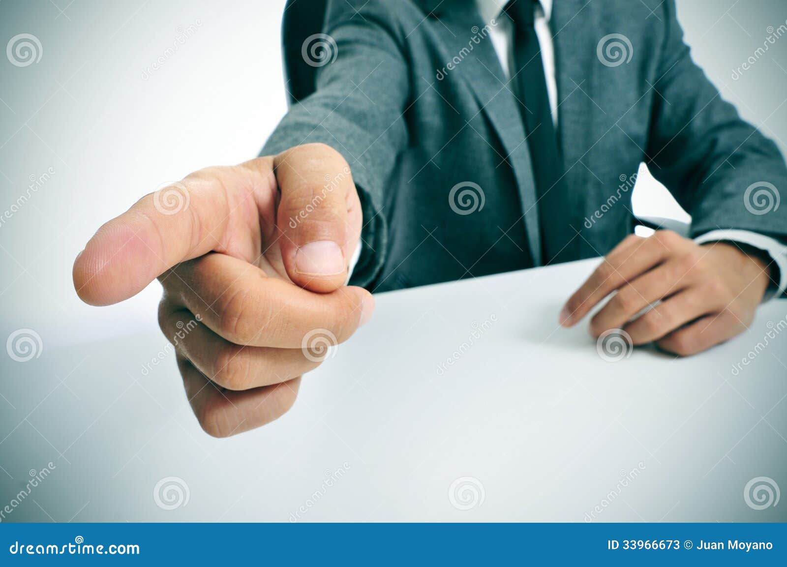 Man in Suit Pointing with the Finger the Way Out Stock Image - Image of ...