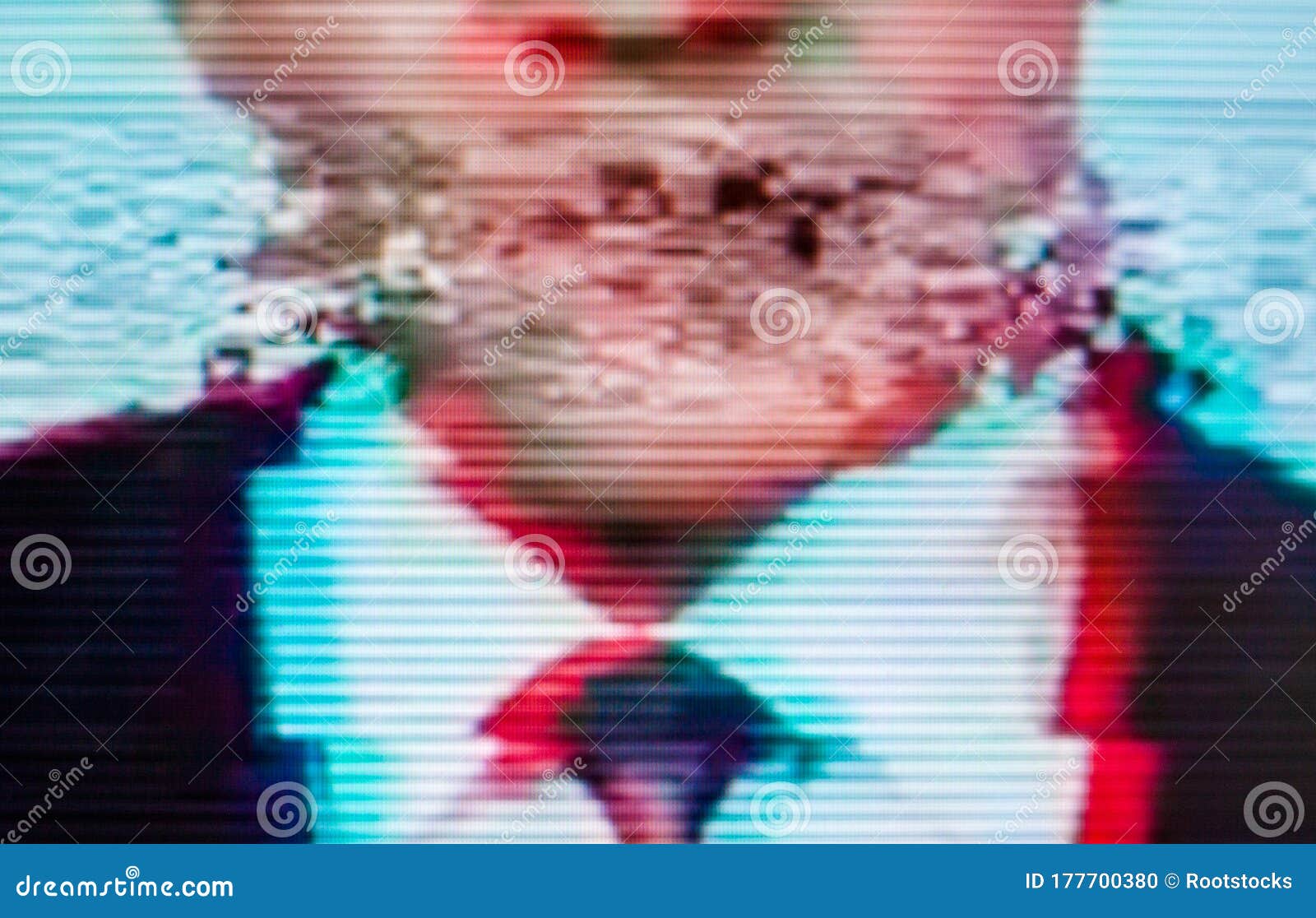 Man in a Suit on the Screen. Glitch Editorial Image - Image of glitch ...