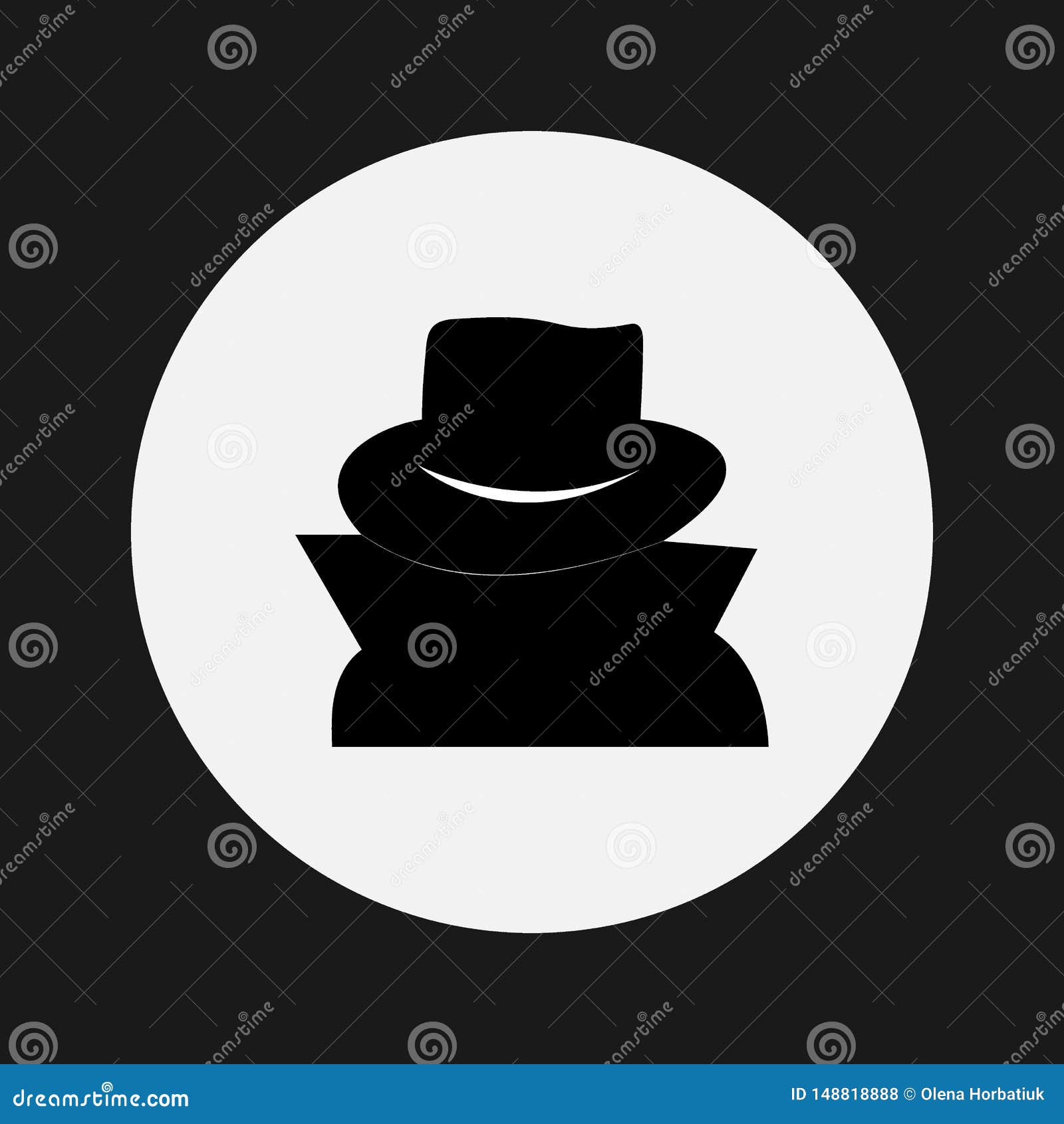 Man in Suit. Secret Service Agent Icon Stock Vector - Illustration of ...