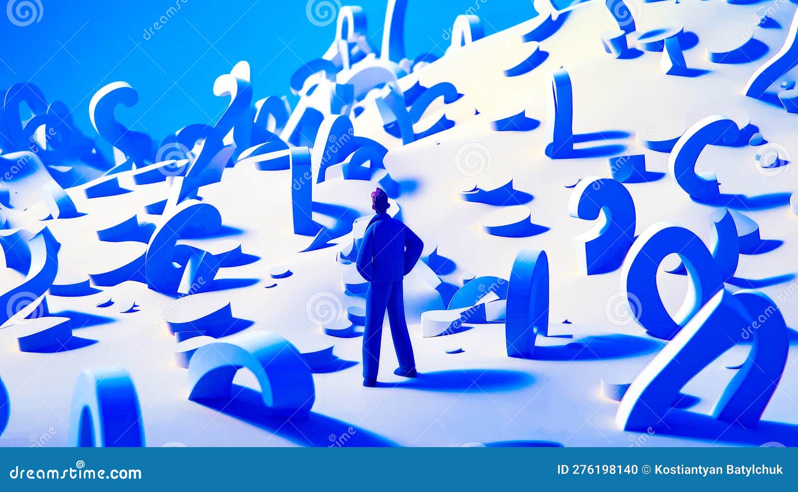 Man in Suit Standing in Front of Large Number of Numbers. Generative AI ...