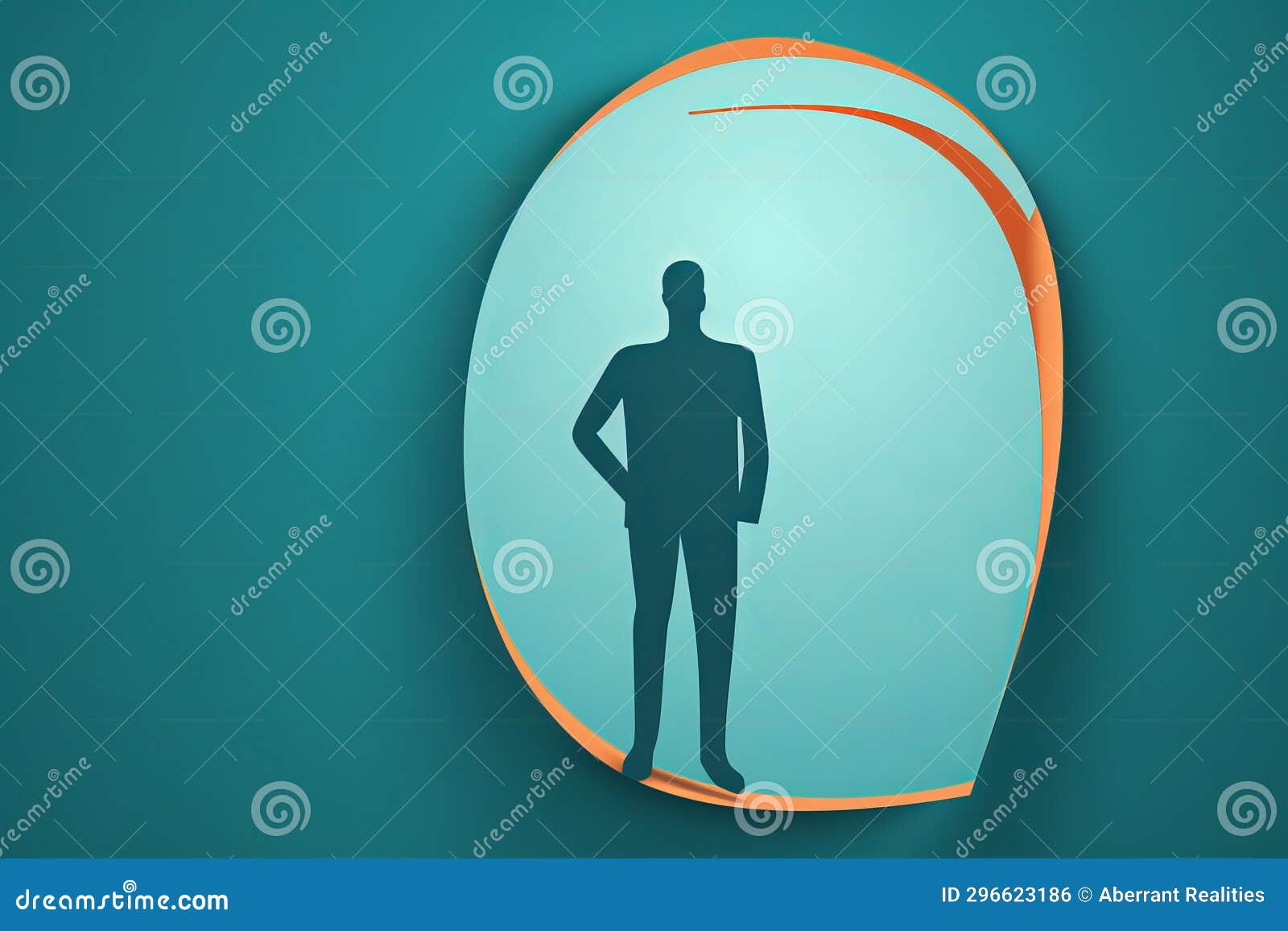 A Man in a Suit Standing in Front of a Mirror Stock Illustration ...