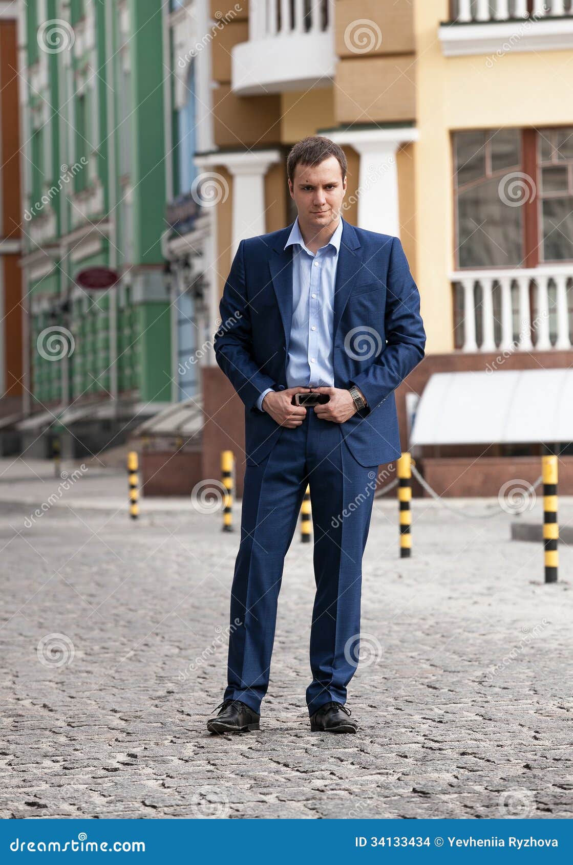 Man in Suit Standing on Road Stock Photo - Image of male, fashion: 34133434