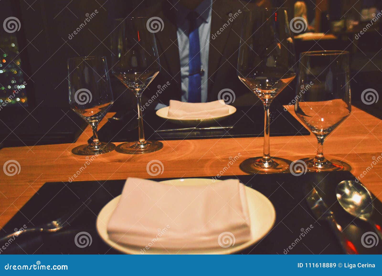 Business dinner for two stock image. Image of dinner - 111618889
