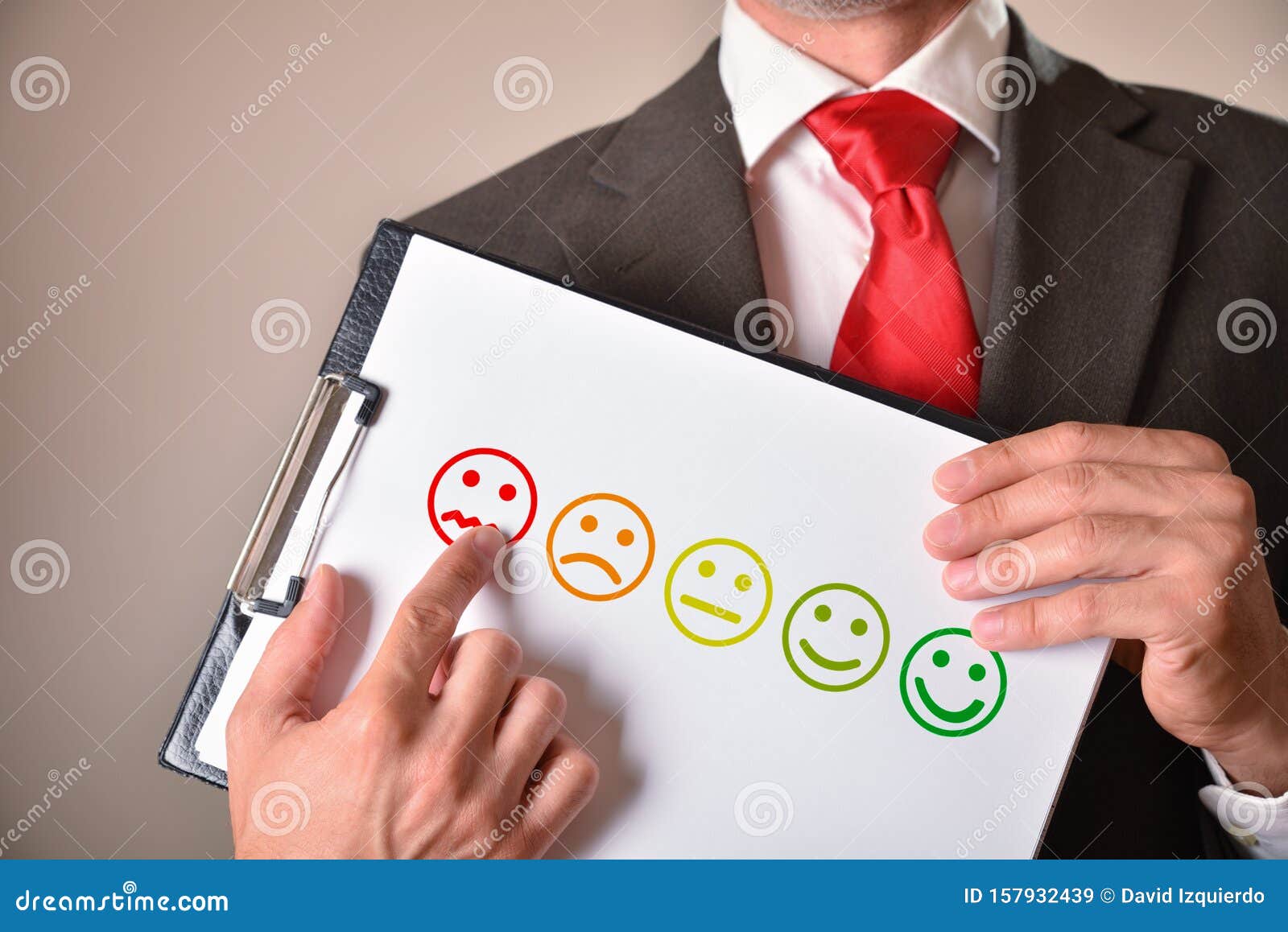 Man Showing Angry Face Emoticons Drawn On A Sheet Stock Image ...