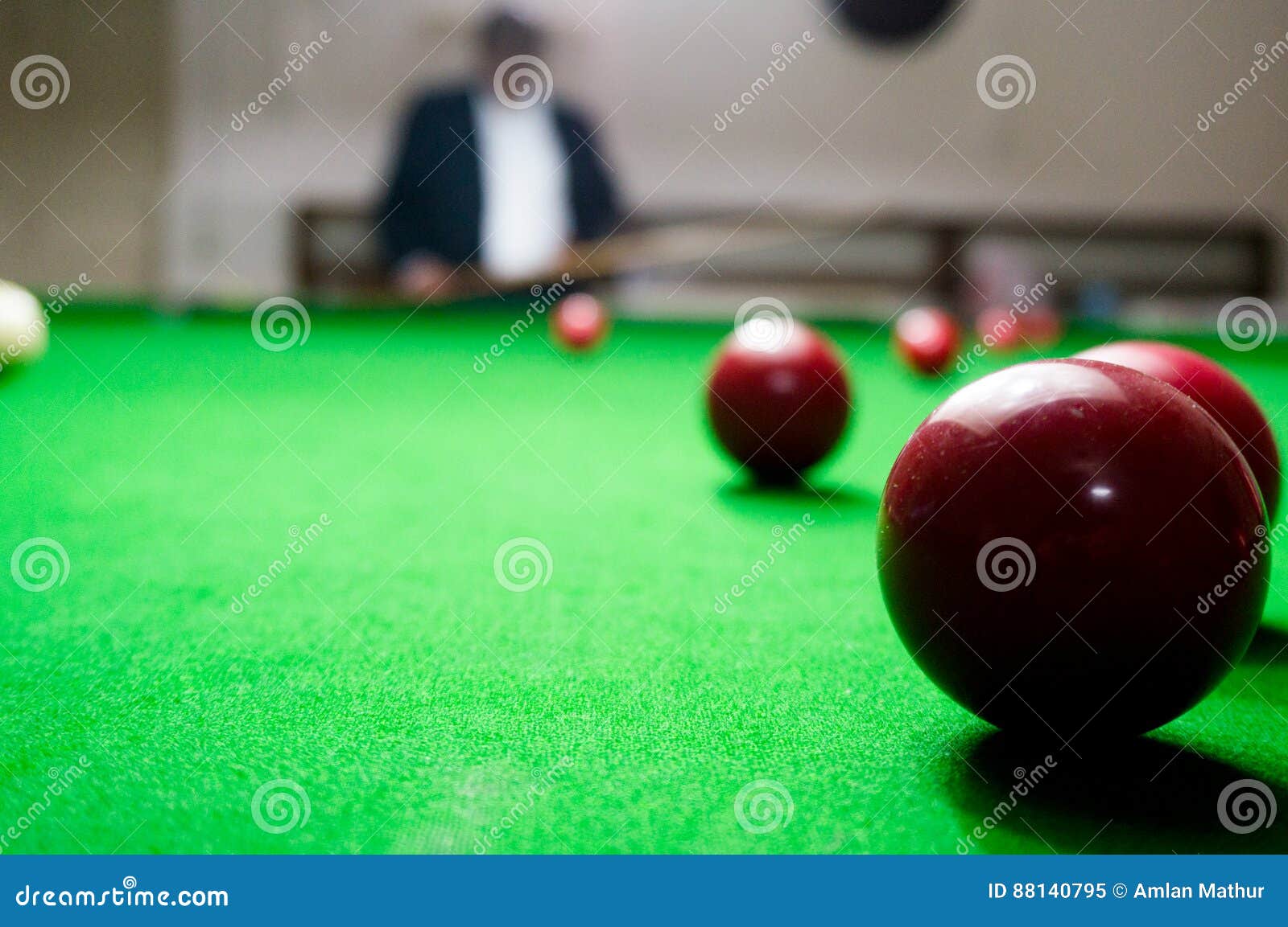 Man in Suit Watching Billiards Game Stock Image - Image of felt, hand ...
