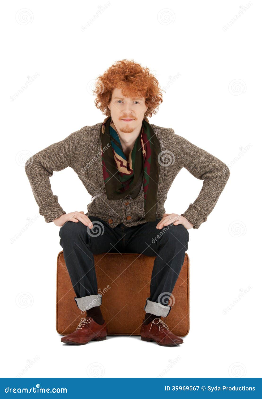 Man with suitcase stock image. Image of alone, fashionable - 39969567