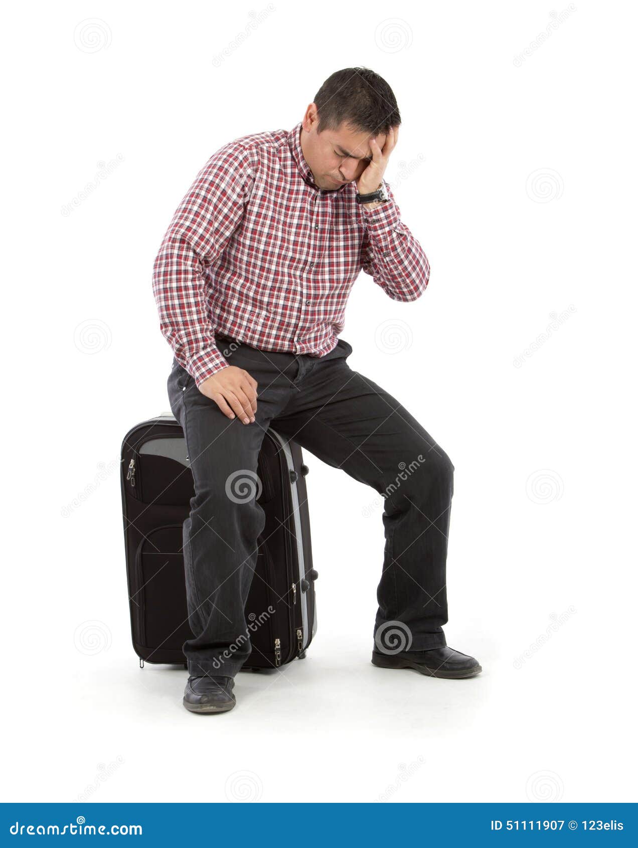 Man and Suitcase stock image. Image of time, adult, holiday - 51111907