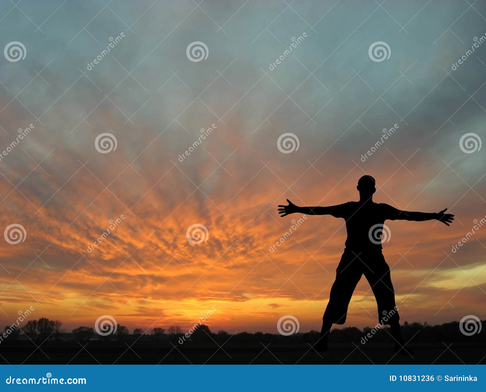 Man in sunset stock photo. Image of darkness, dramatic - 10831236