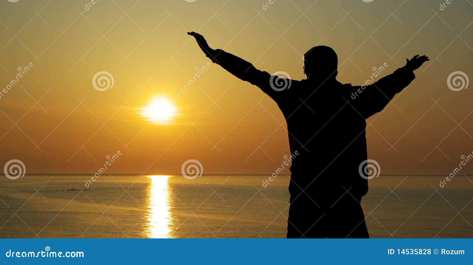 Man and sunset stock photo. Image of eternal, deep, life - 14535828