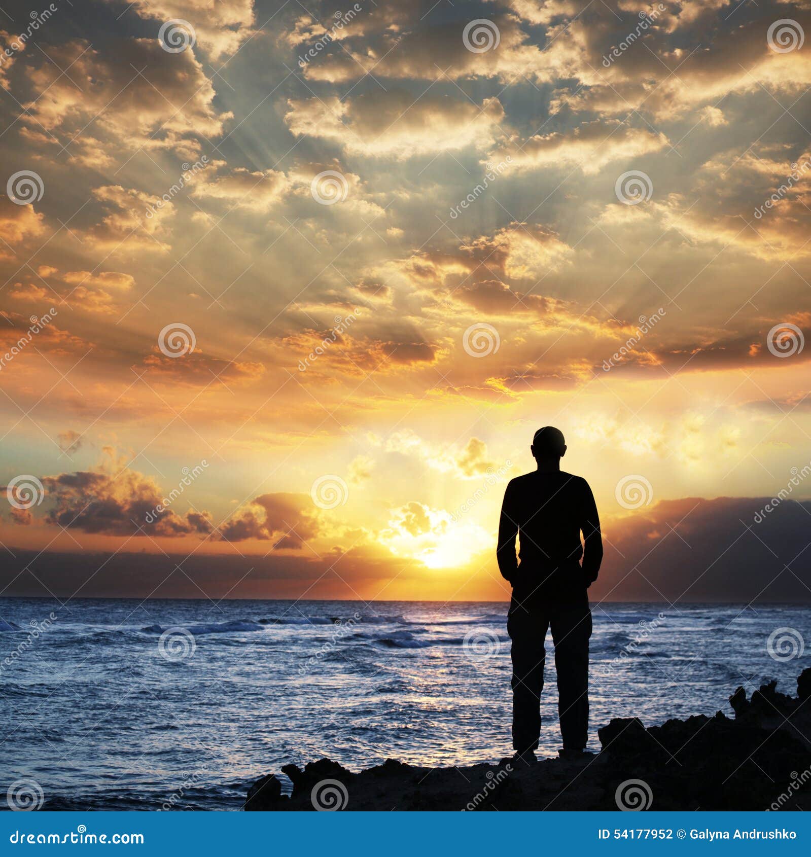 Man on sunset stock photo. Image of mountains, environment - 54177952