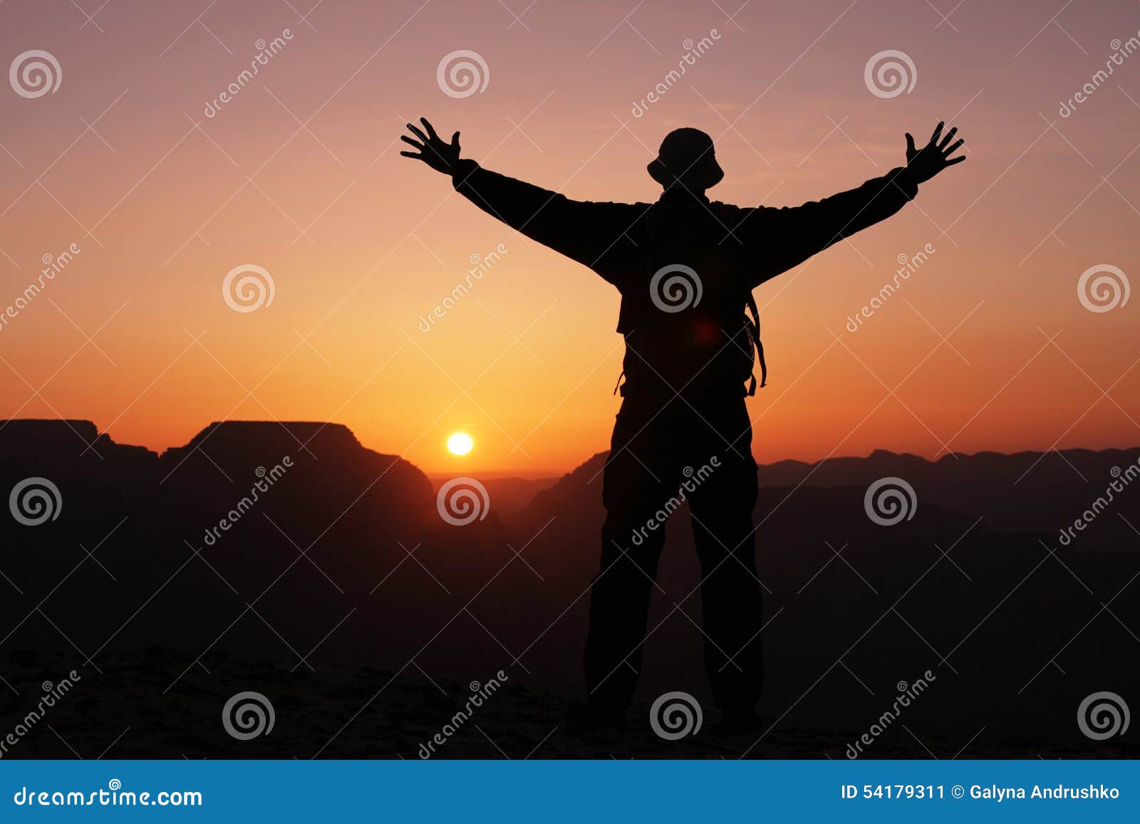 Man on sunset stock image. Image of sunset, environment - 54179311