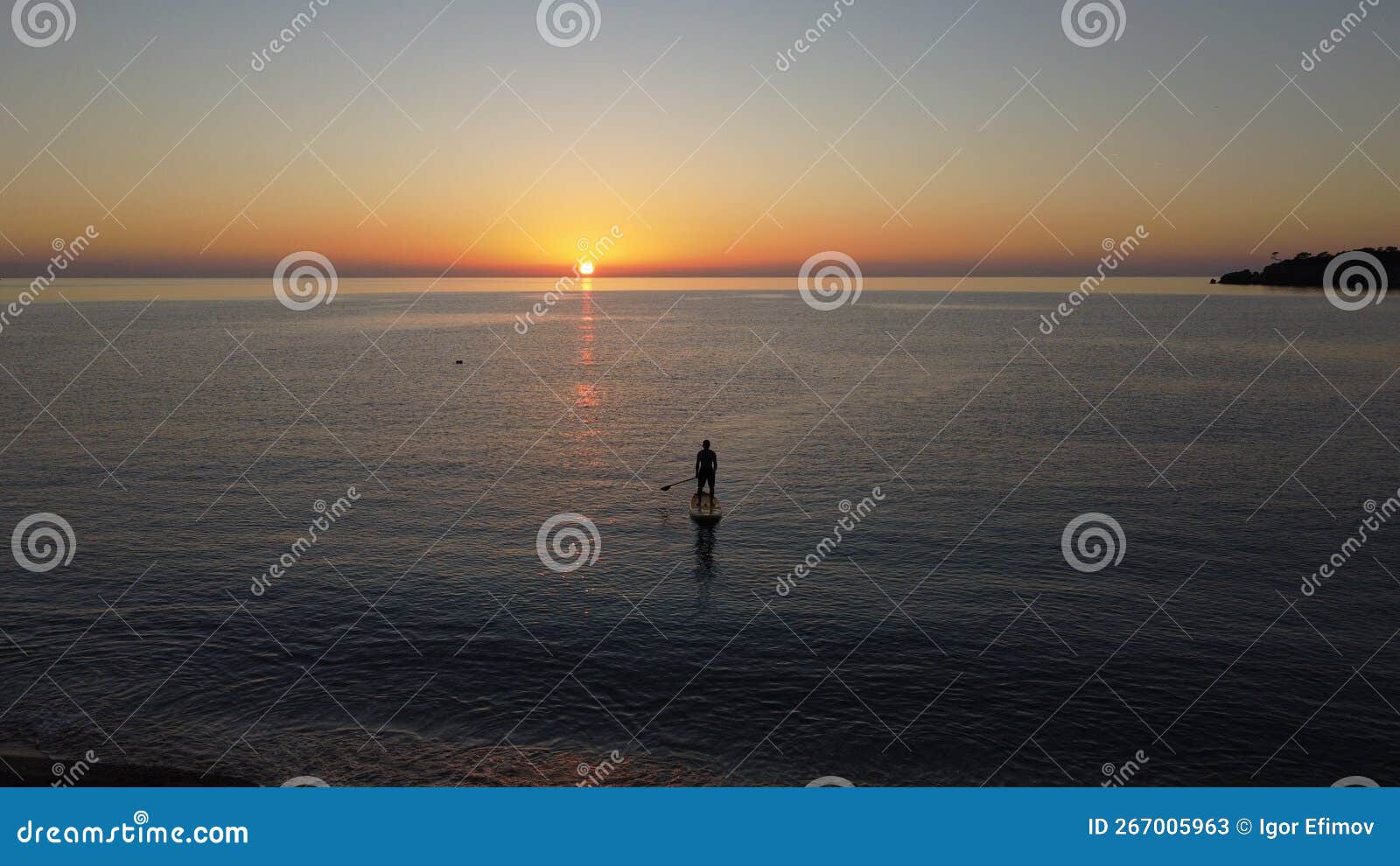 Man on a Sup Board at Sunset Stock Image - Image of standup, paddling ...