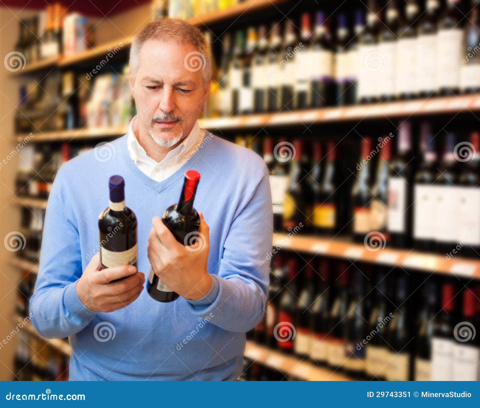 Man choosing wine stock image. Image of choosing, selection - 29743351
