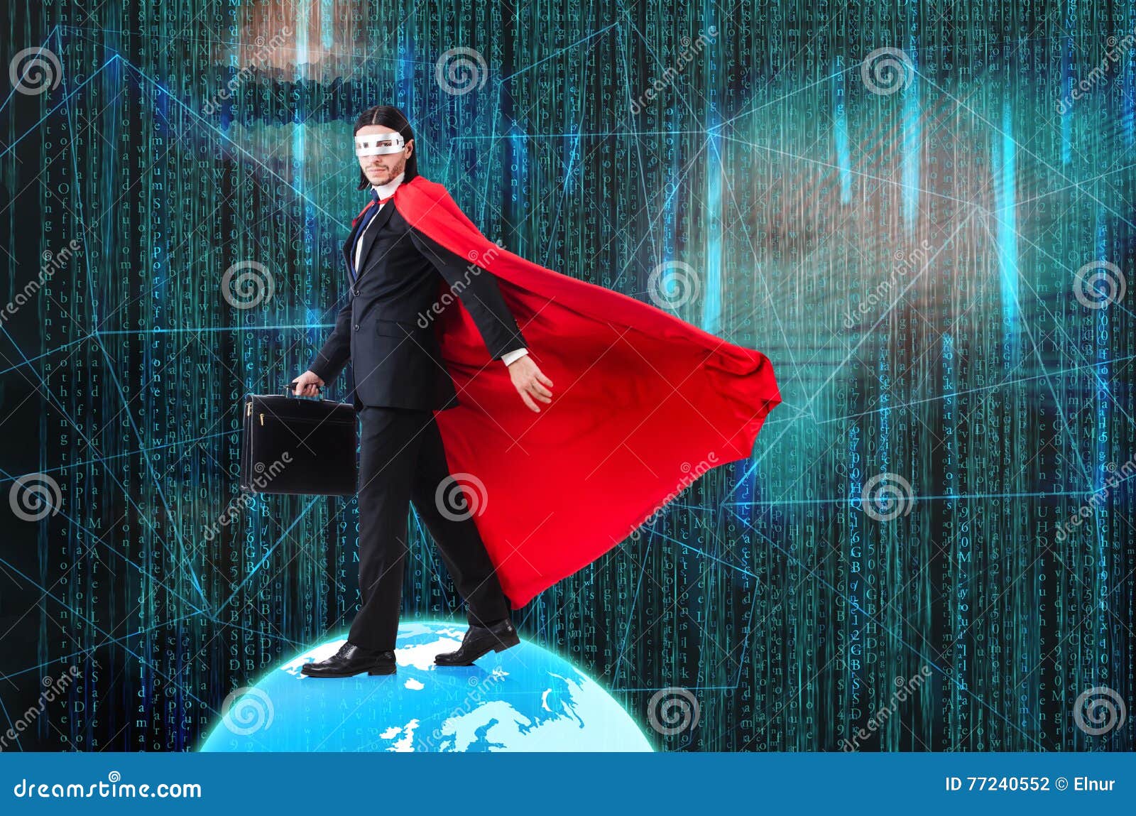 The Man with Superpowers Ruling the World Stock Photo - Image of global ...