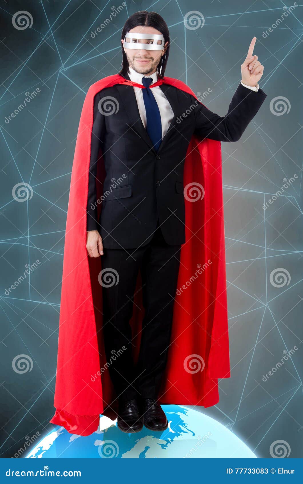 The Man with Superpowers Ruling the World Stock Image - Image of ...