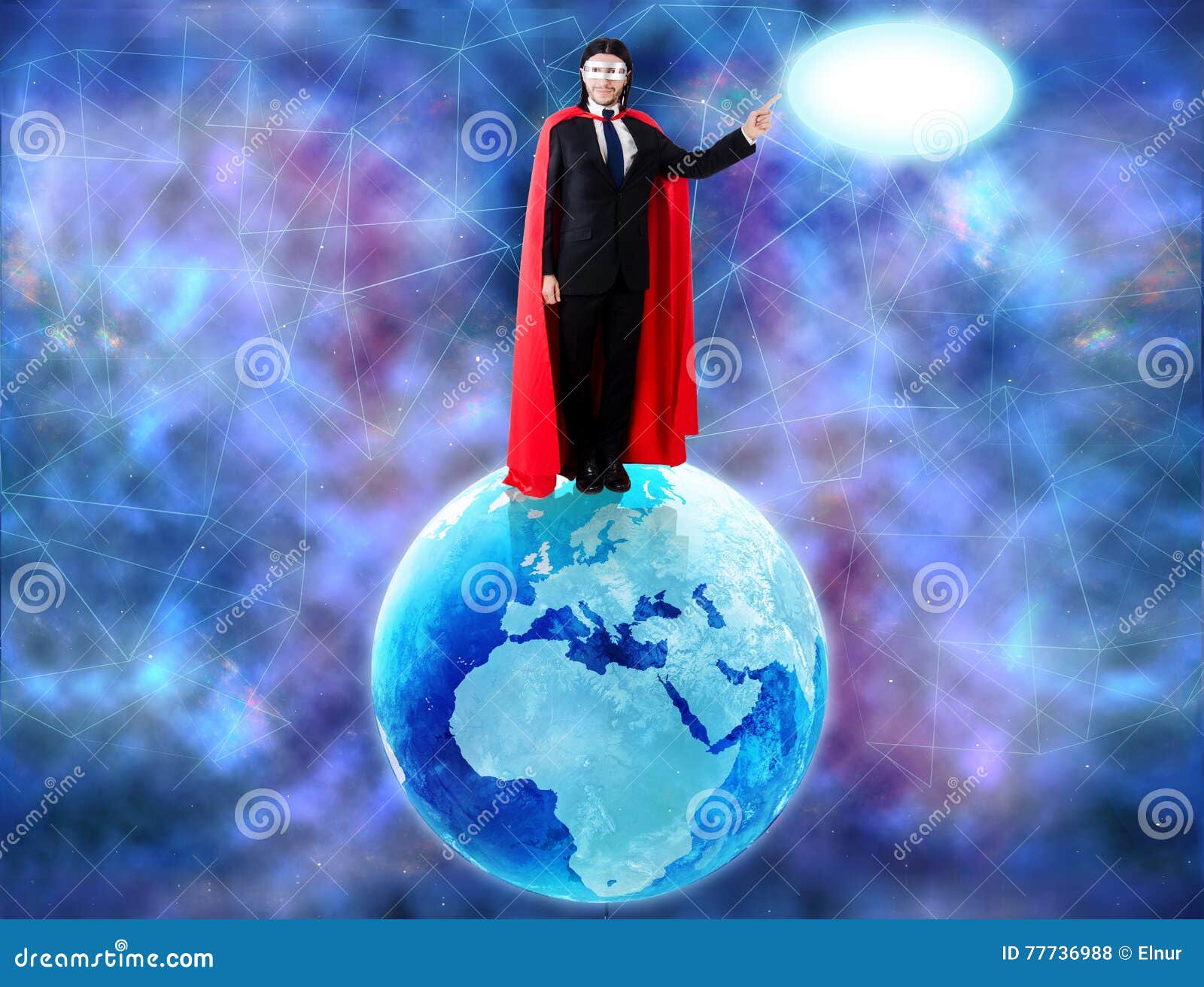 The Man with Superpowers Ruling the World Stock Photo - Image of ...