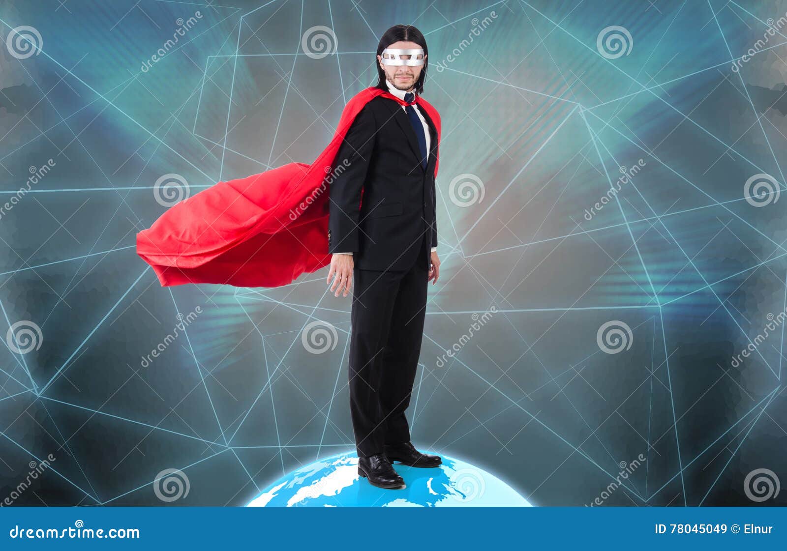 The Man with Superpowers Ruling the World Stock Image - Image of ...