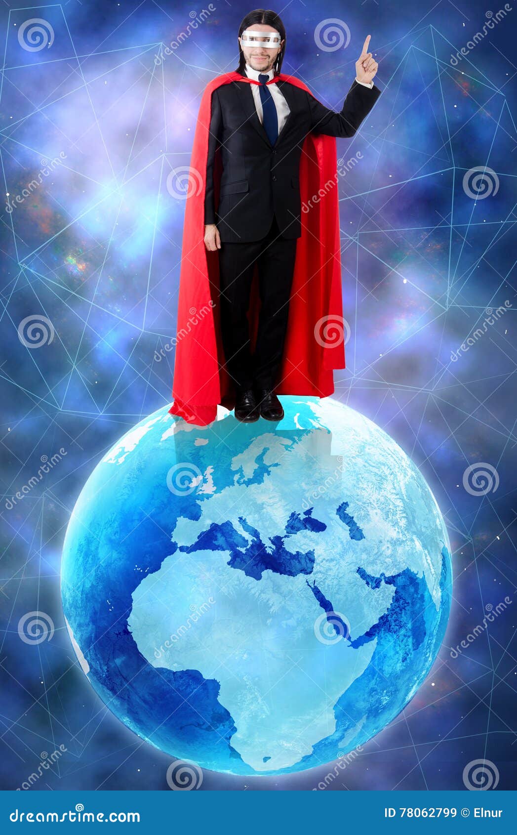 The Man with Superpowers Ruling the World Stock Image - Image of idea ...