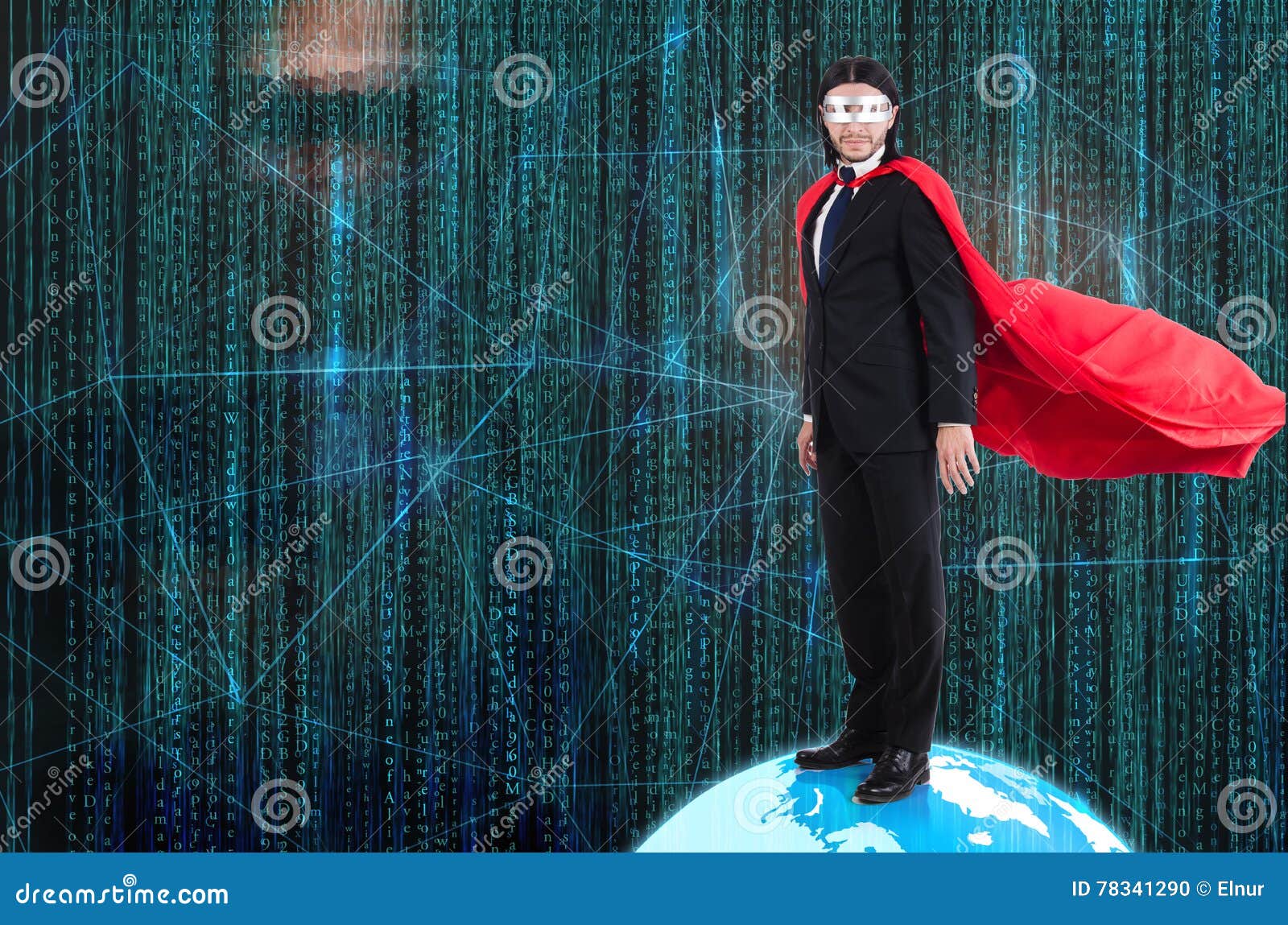 The Man with Superpowers Ruling the World Stock Photo - Image of global ...