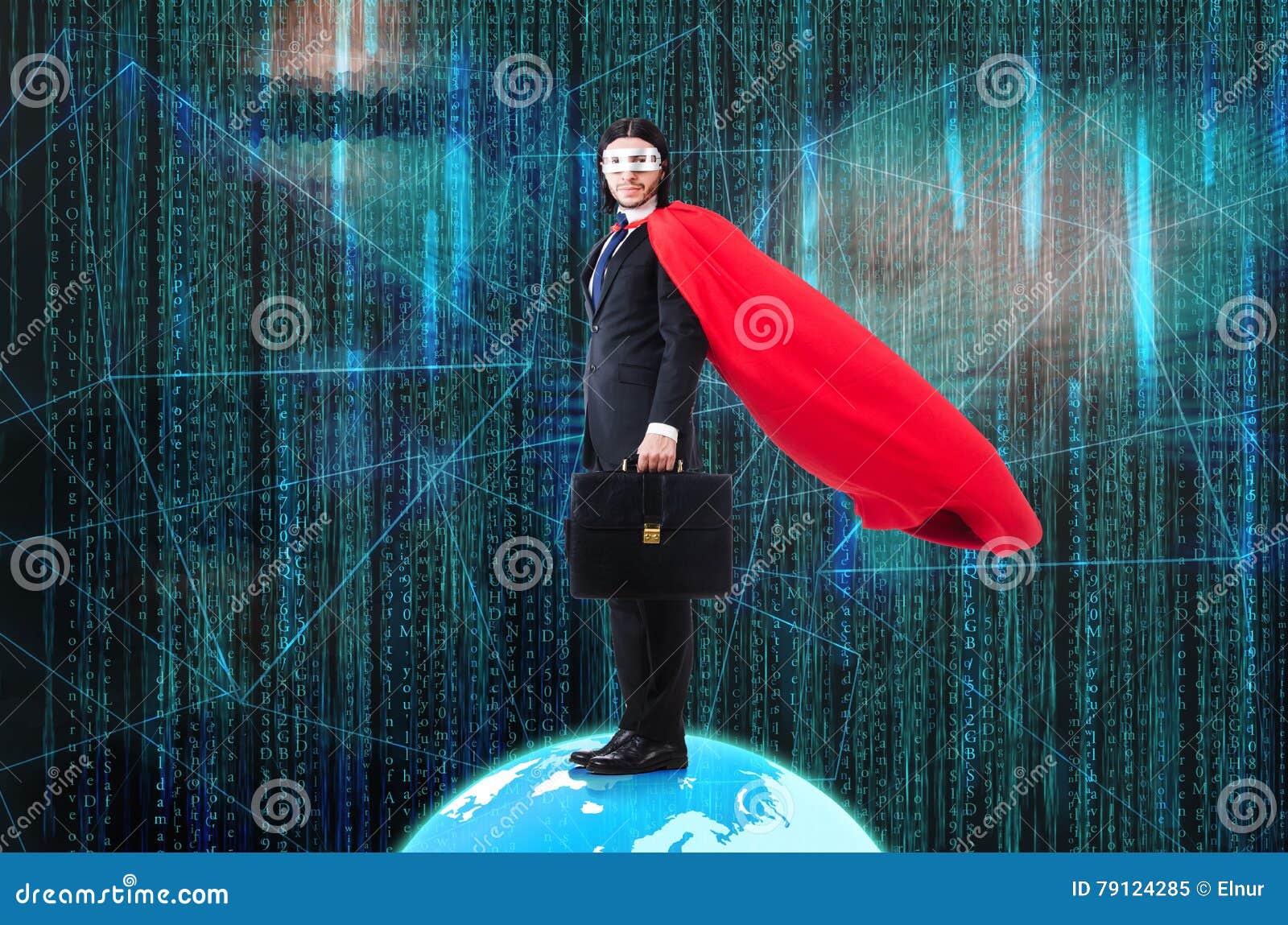 The Man with Superpowers Ruling the World Stock Image - Image of pose ...