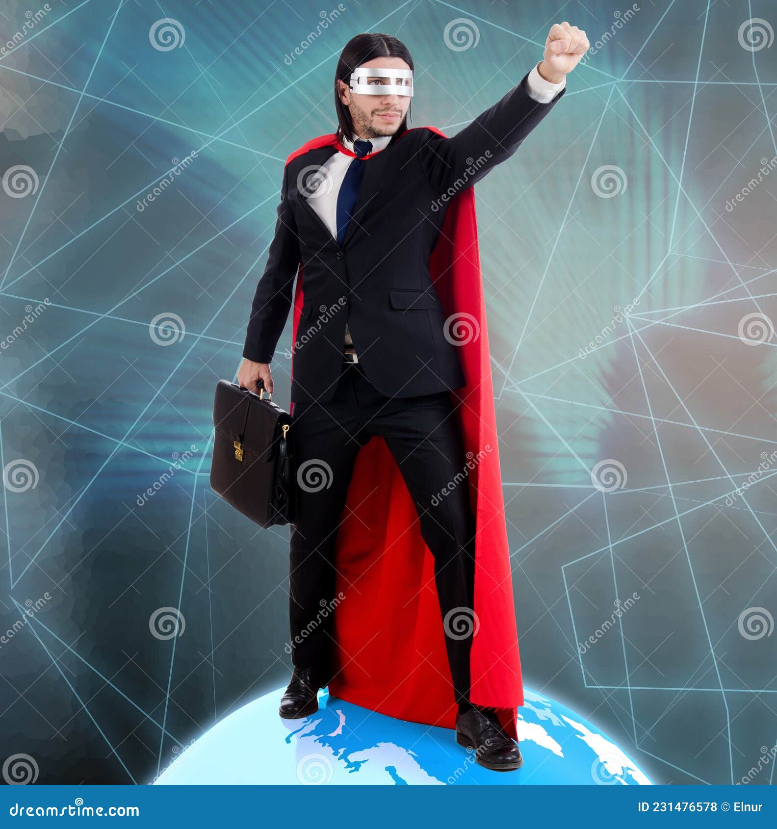 Man with Superpowers Ruling the World Stock Photo - Image of confident ...