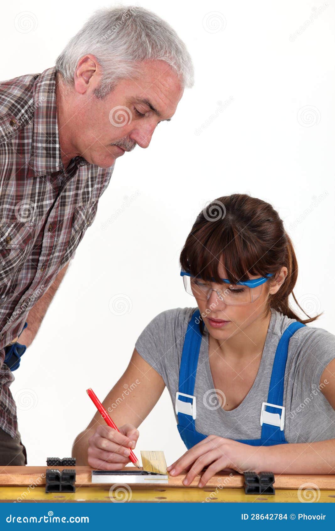Man Supervising His Assistant Stock Photo - Image of coop, learning ...