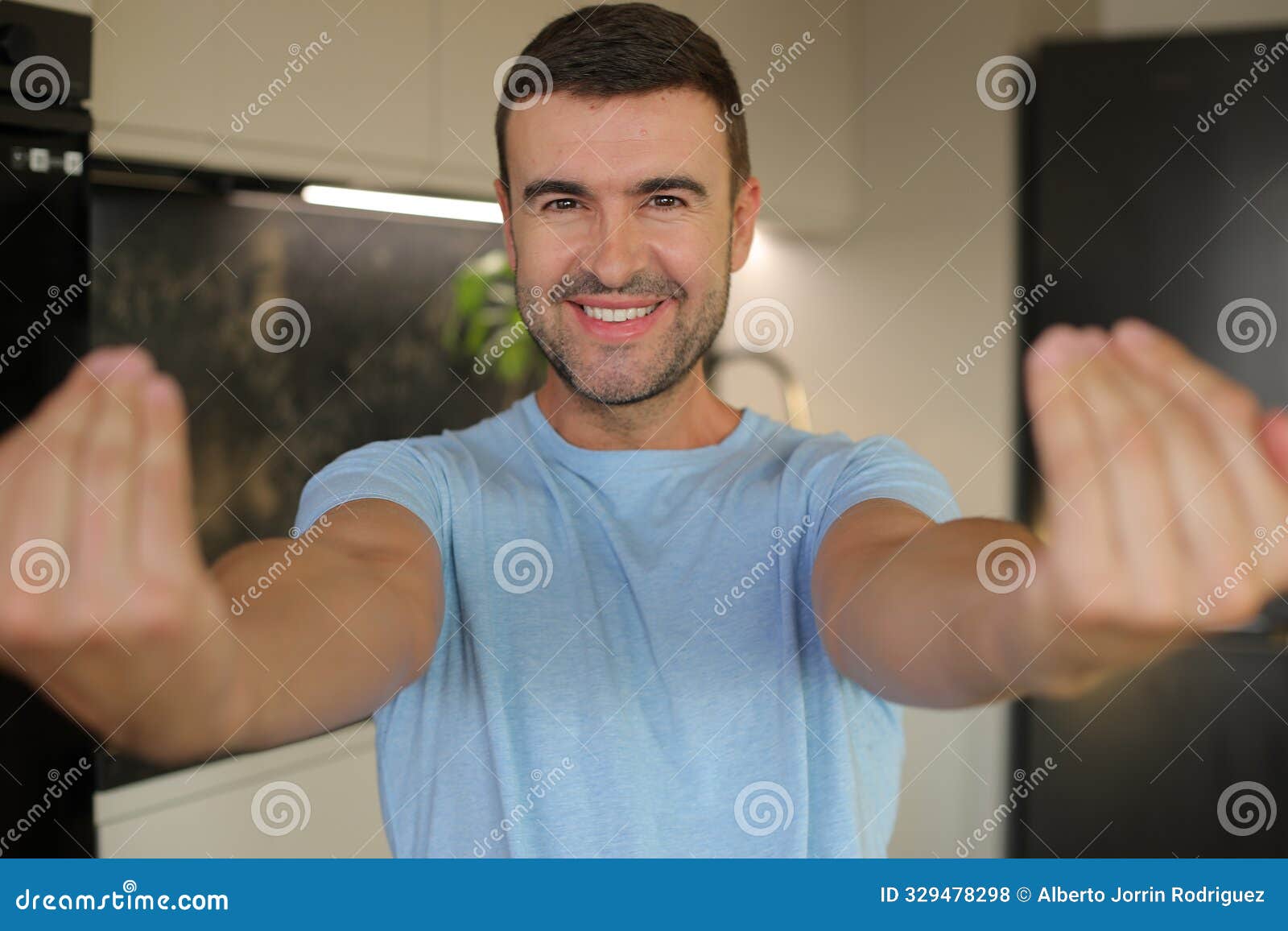 Man Supporting Cooperation with Hand Gesture Stock Photo - Image of ...