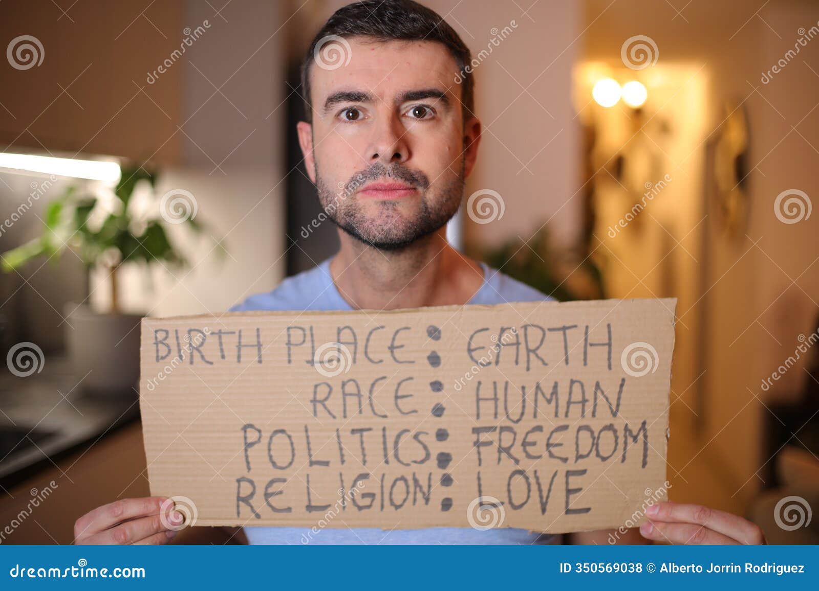 Man Supporting Diversity, Equality and Tolerance Stock Photo - Image of ...