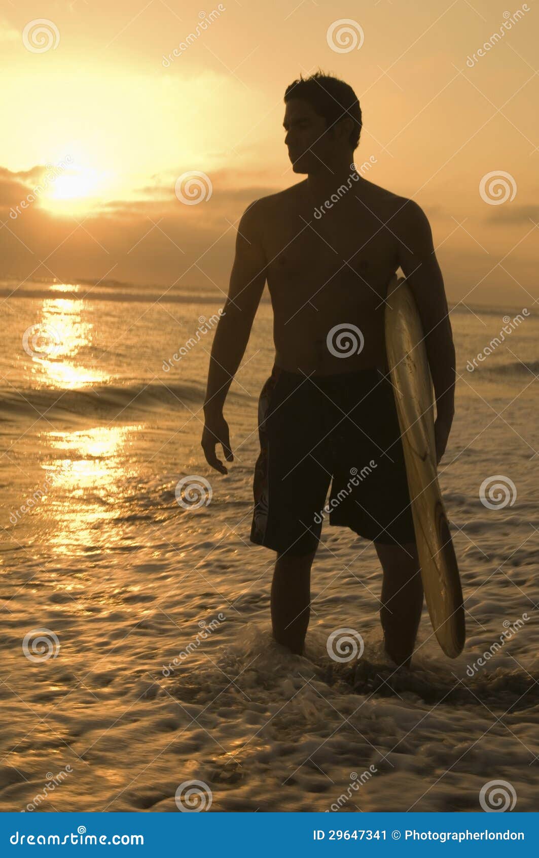 Man with Surfboard stock image. Image of lifestyle, male - 29647341