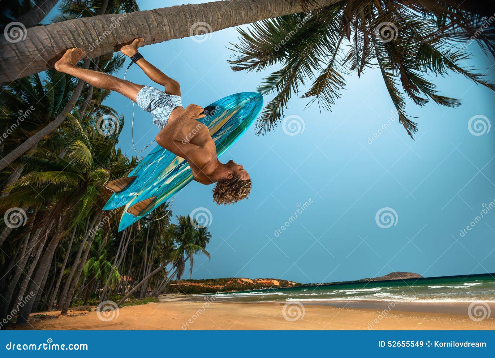 Man with surfboard stock image. Image of surfboard, dynamic - 52655549