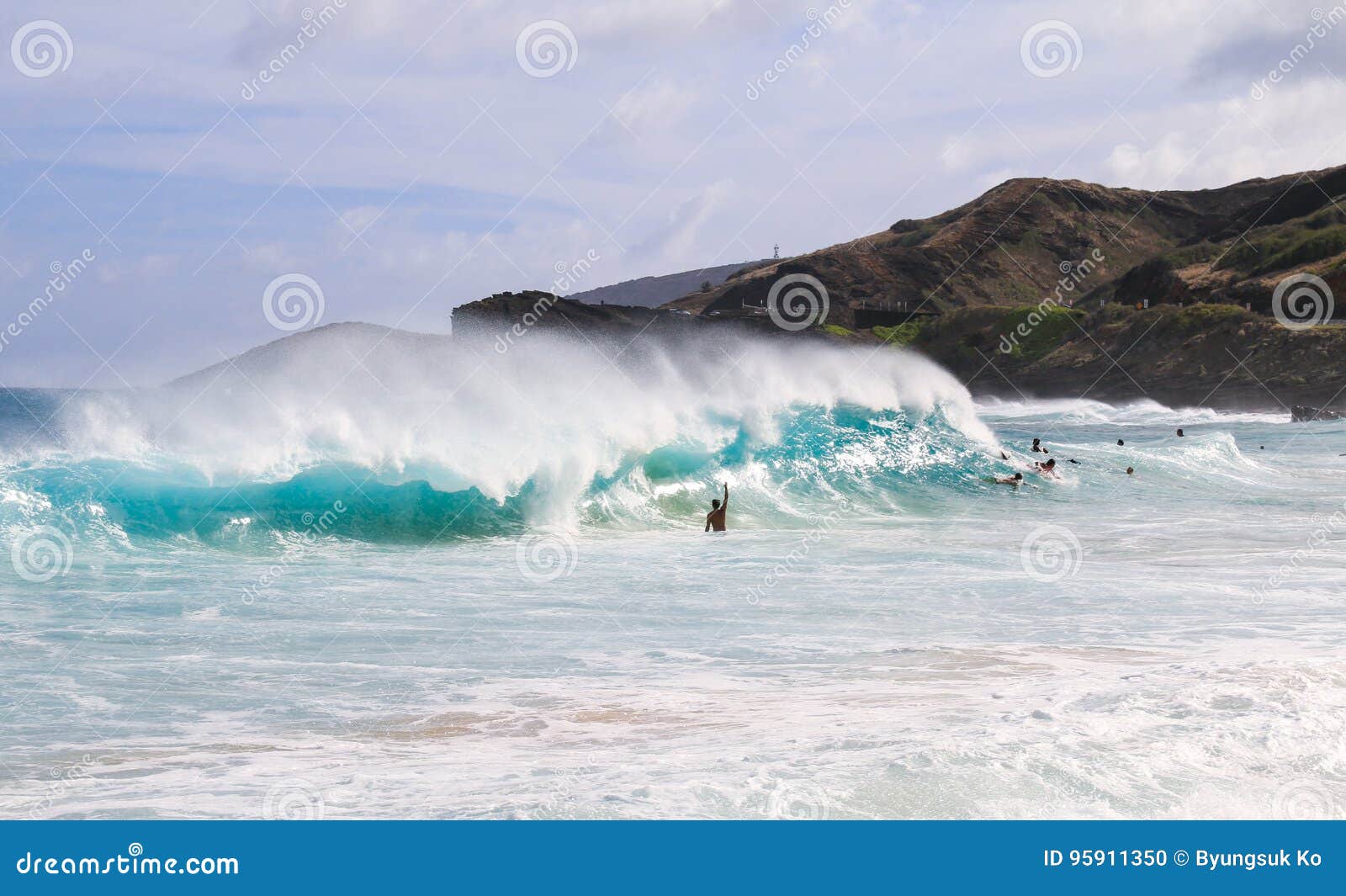 Man Surfing on the Big Wave Stock Photo - Image of thrilling, raging ...