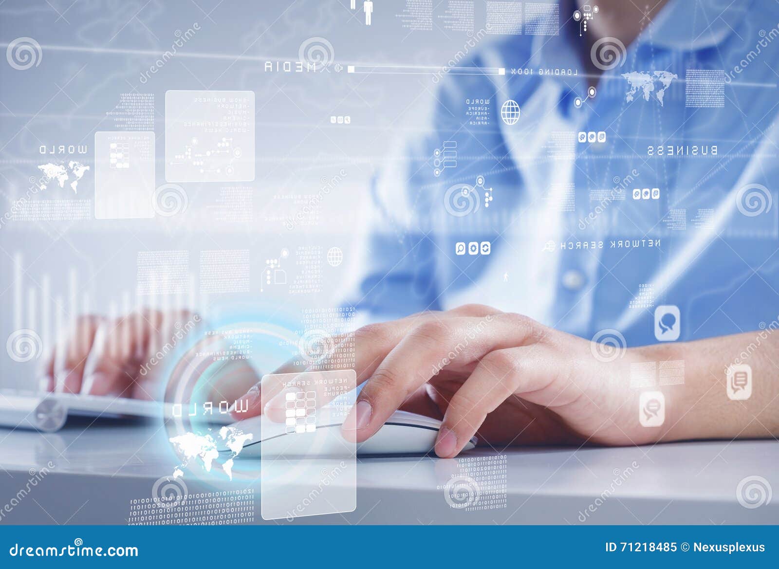 Man surfing the Internet stock image. Image of hand, close - 71218485