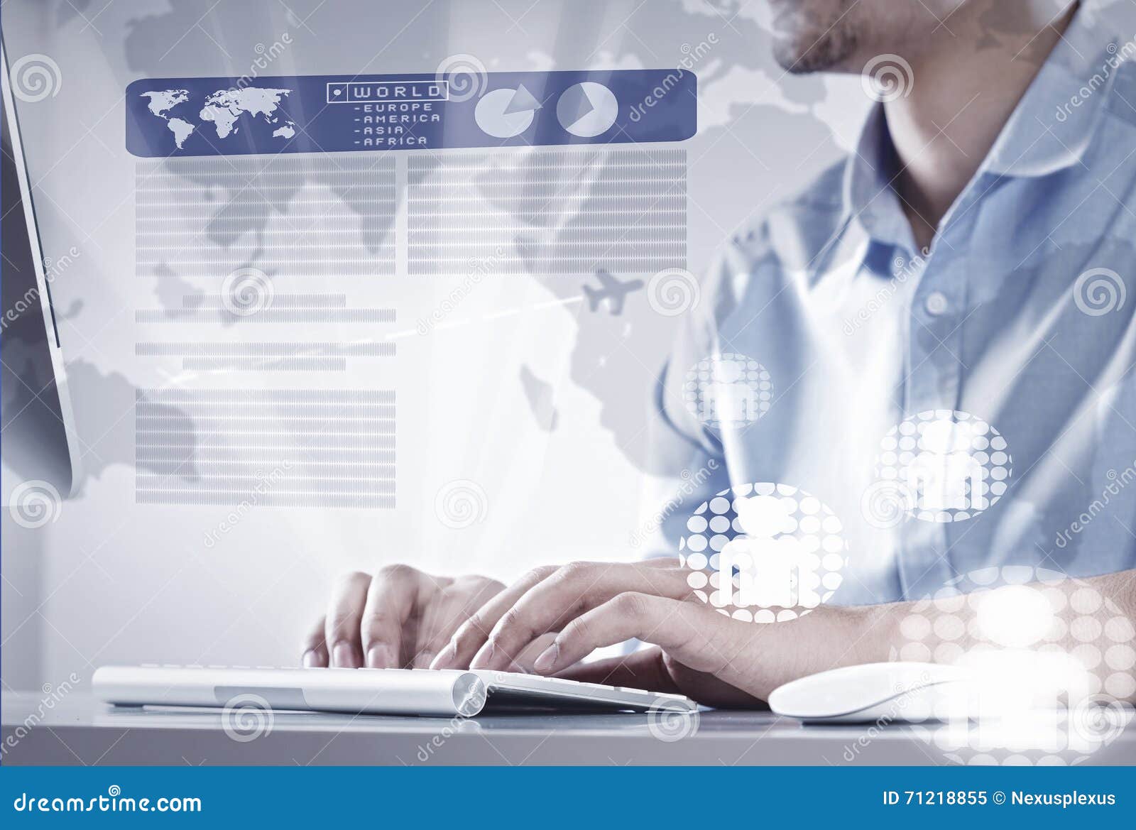 Man surfing the Internet stock image. Image of mice, internet - 71218855