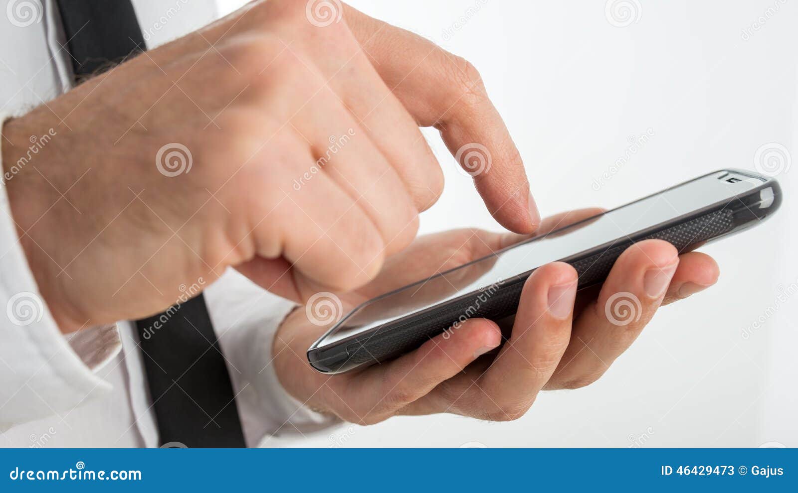 Man Surfing the Internet or Making a Call on a Smartphone Stock Image ...