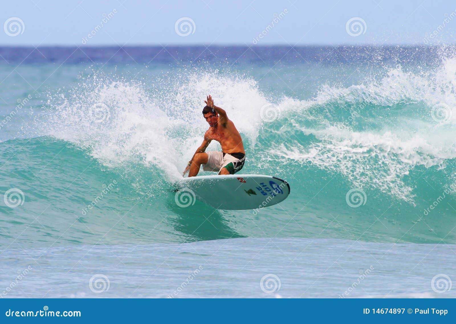 Man Surfing at Waikiki Beach, Hawaii Editorial Photography - Image of ...