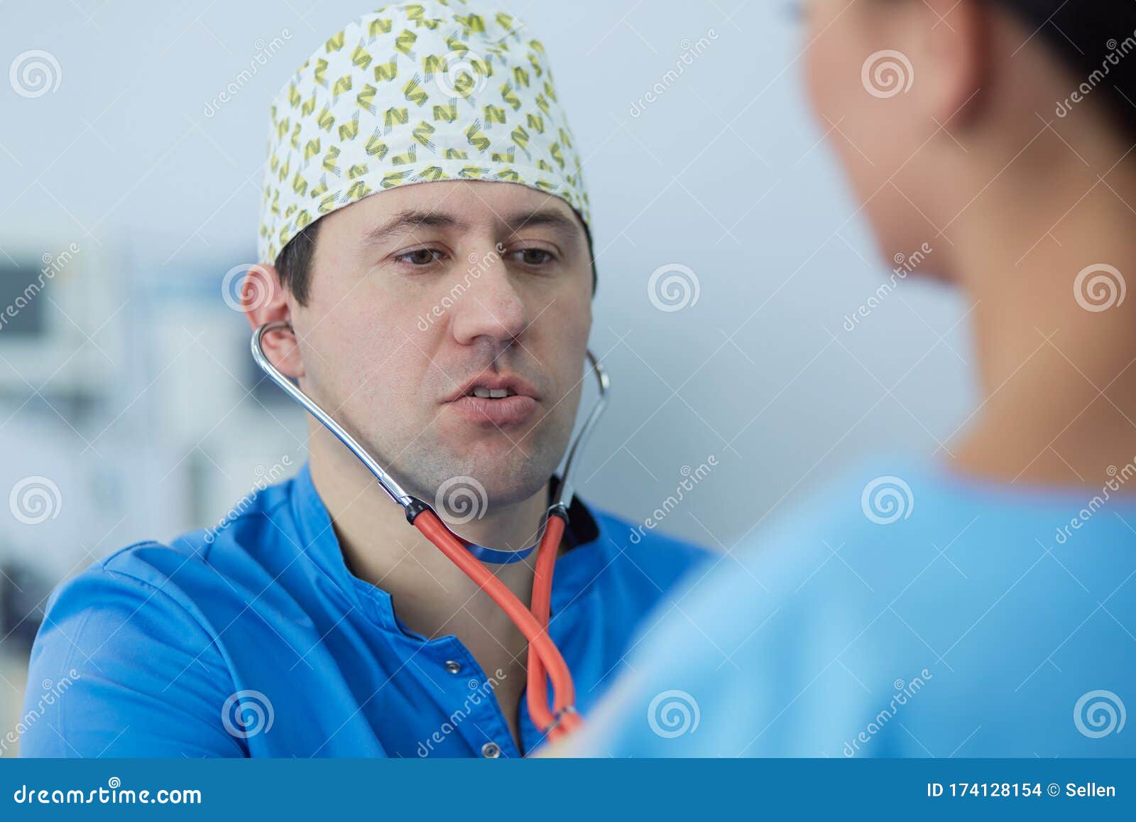 Man Surgeon at Work in Operating Room Stock Photo - Image of illness ...