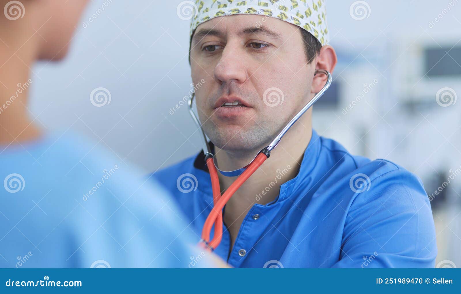Man Surgeon at Work in Operating Room Stock Photo - Image of health ...