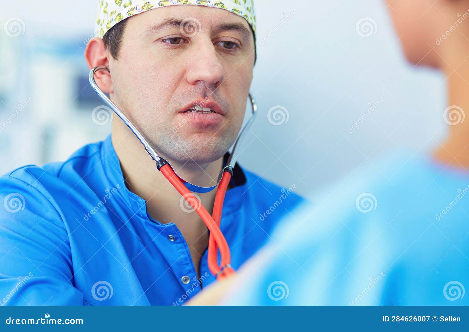 Man Surgeon at Work in Operating Room Stock Image - Image of cure ...