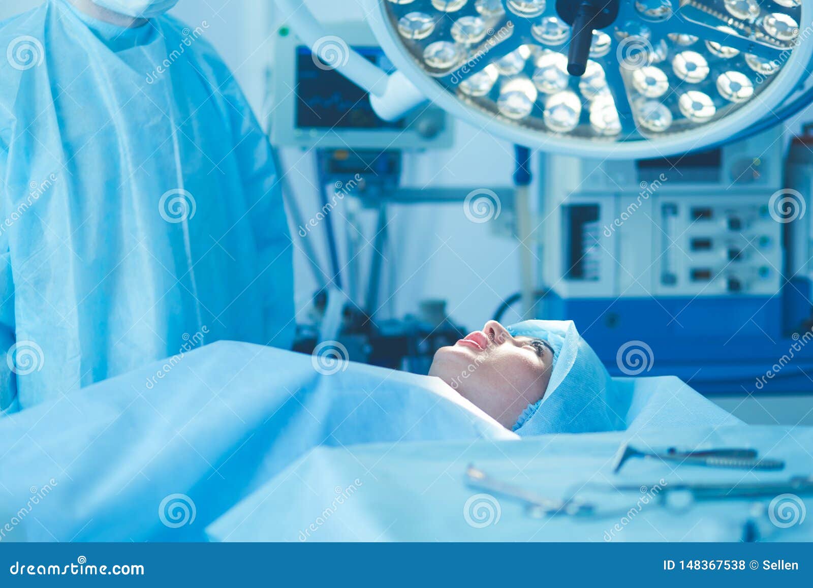 Man Surgeon at Work in Operating Room Stock Photo - Image of person ...