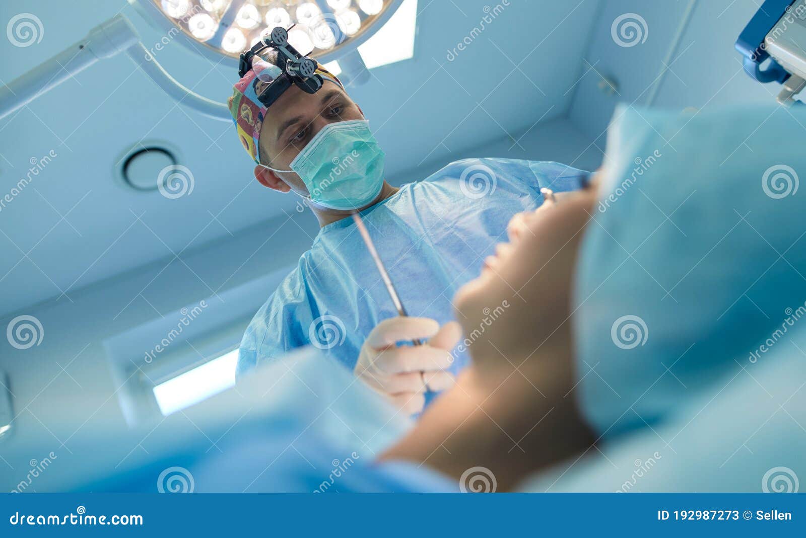 Man Surgeon at Work in Operating Room Stock Image - Image of doctor ...