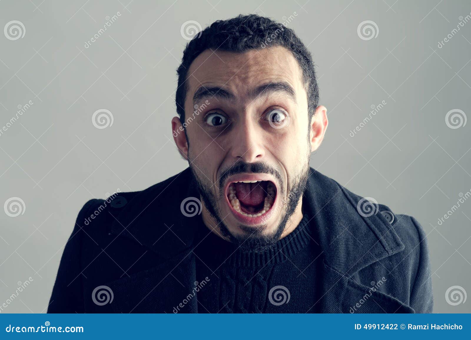Man with a Surprised Facial Expression, Stock Photo - Image of deform ...