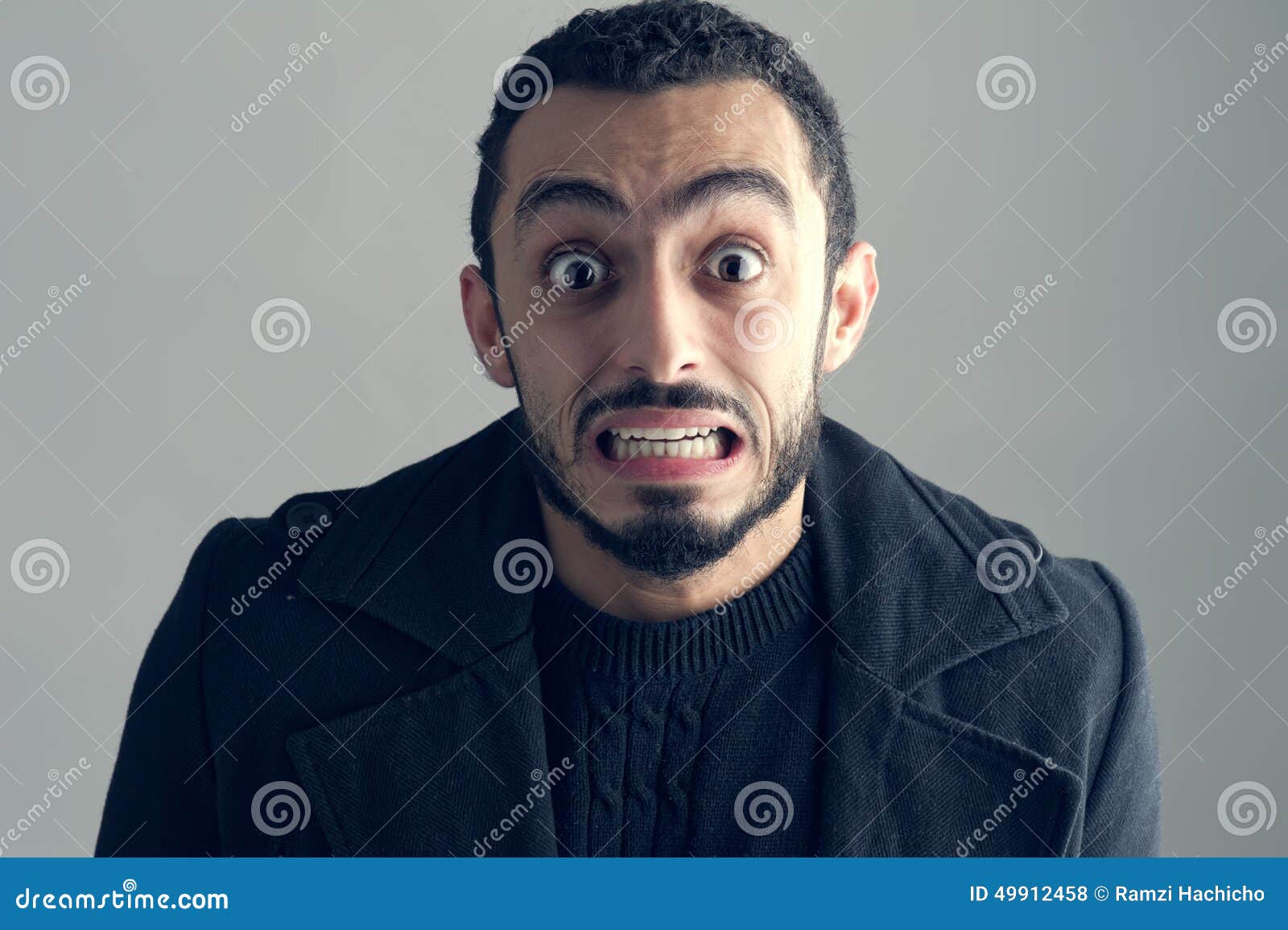 Man with a Surprised Facial Expression Stock Photo - Image of danger ...