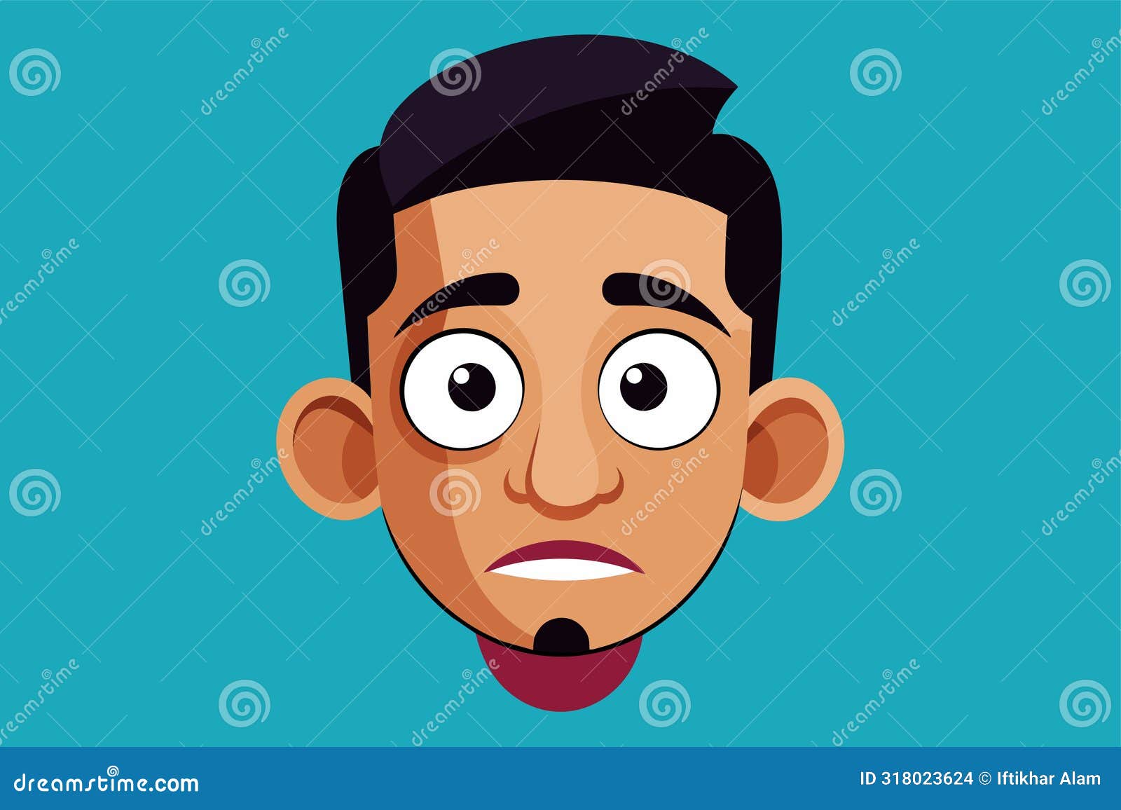 A Man with a Surprised Look on His Face, Displaying a Dizzy Facial ...