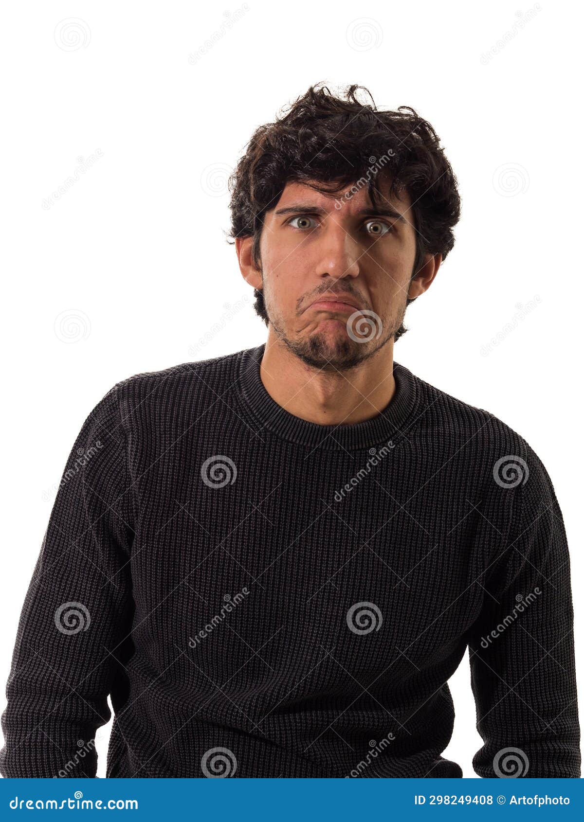 Surprised Man with an Unexpected Expression Stock Photo - Image of ...