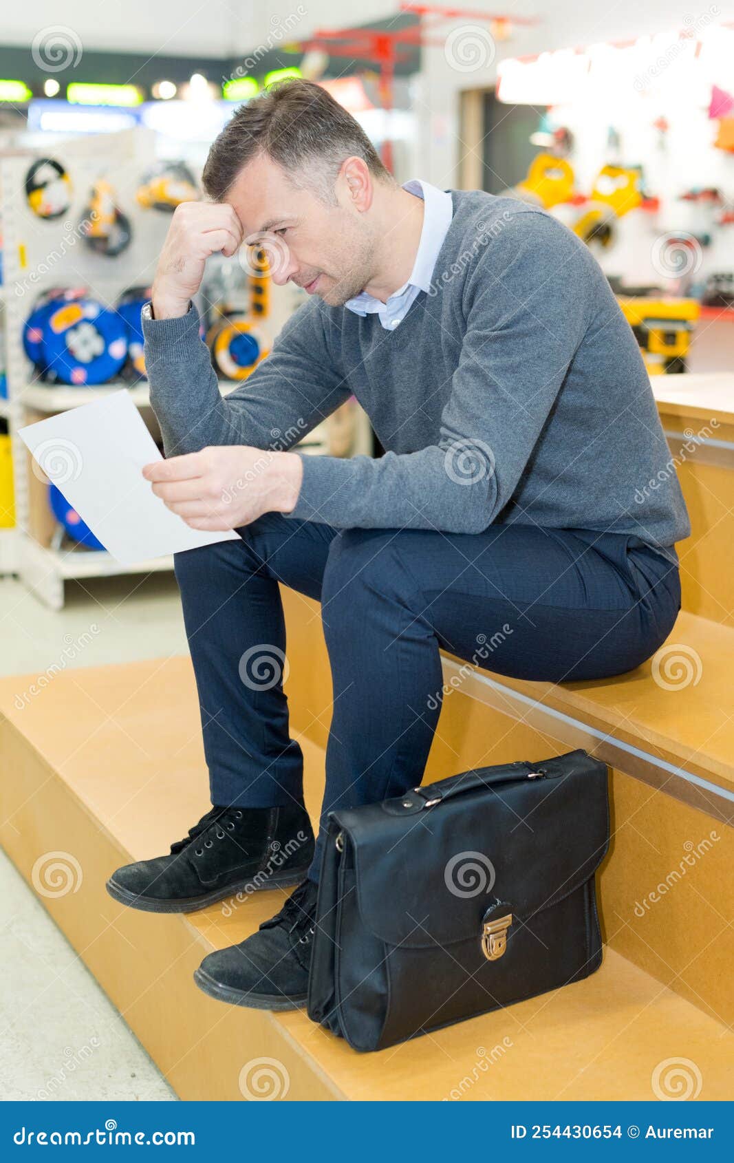 Man Surprised Looking at Store Receipt Stock Photo - Image of handsome ...