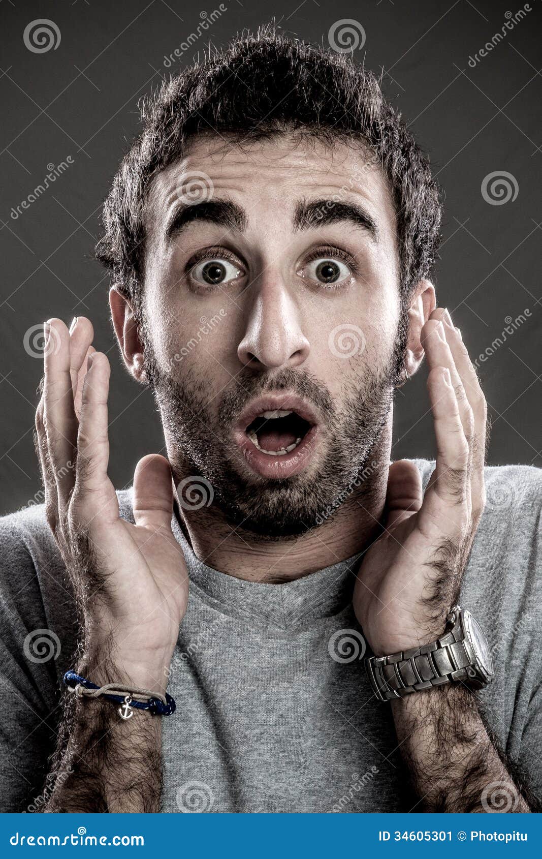Man surprised for you stock image. Image of humor, fine - 34605301