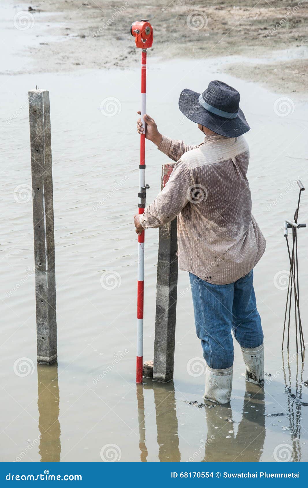 Man Survey Boundary of Area Editorial Stock Image - Image of ...